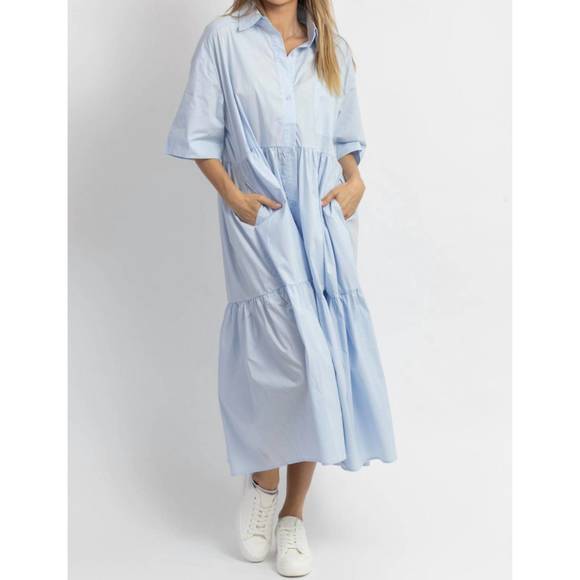 Mable | Dresses | New Mable Not A Cloud Tiered Dress In Blue | Poshmark